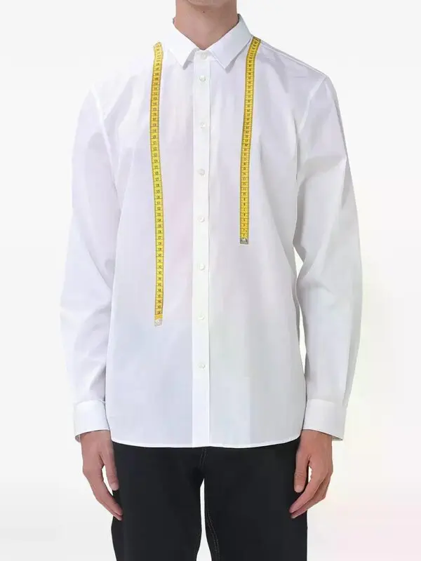 Moschino Measuring-tape Print Button-down Shirt - White