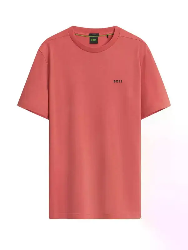 BOSS Logo-print Crew-neck T-shirt - Red