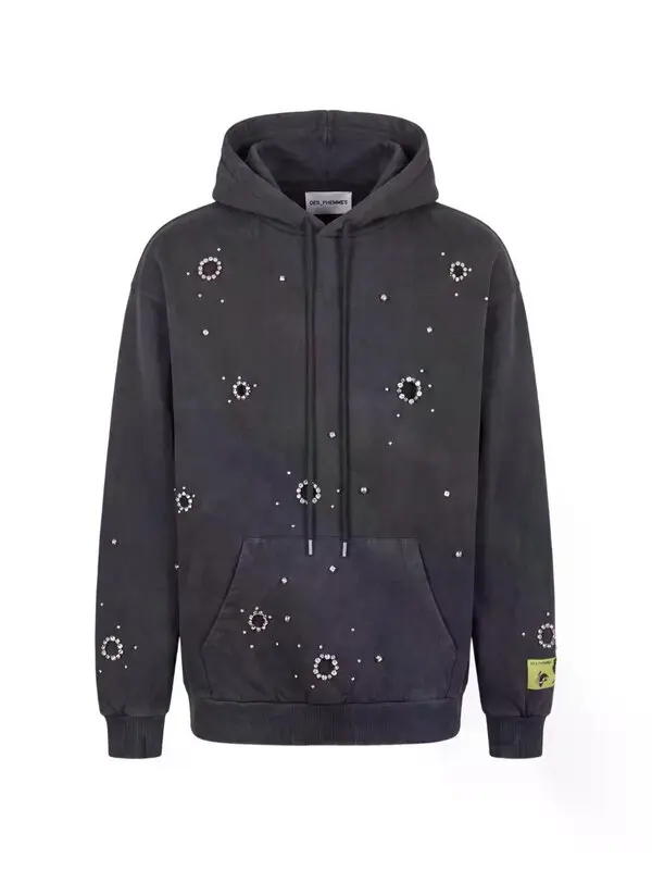 DES_PHEMMES Crystal-embellished Drawstring Hoodie