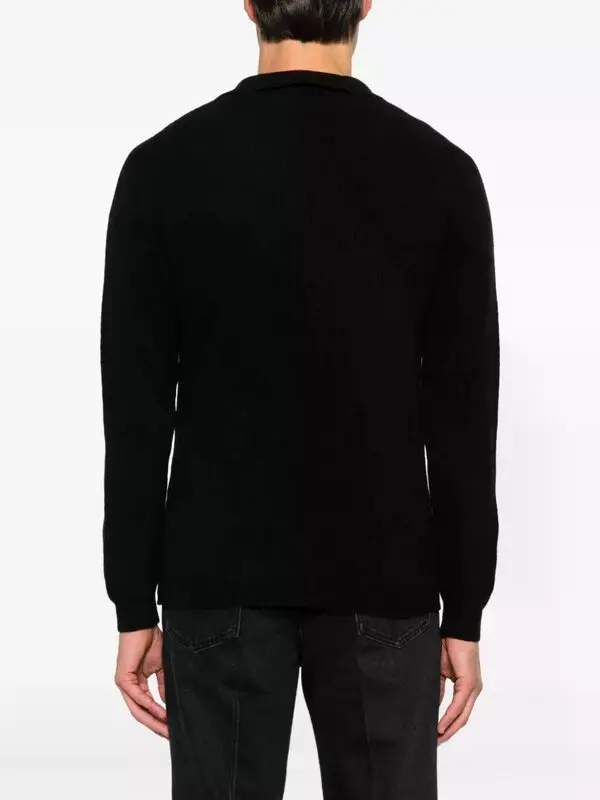 JEORDIE'S Ribbed-knit V-neck Sweater