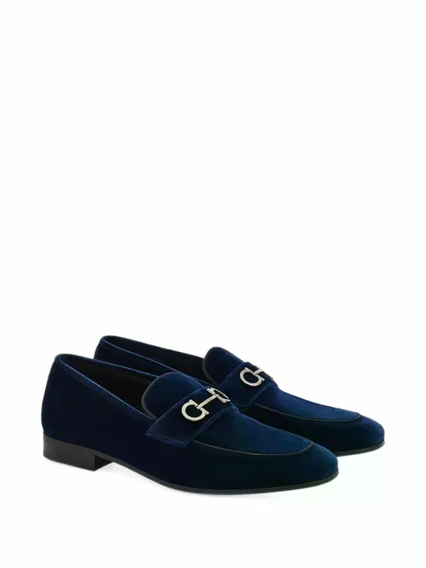 FERRAGAMO Gancini Horsebit Loafer - Blue