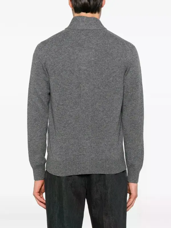 GRAN SASSO Button-up High-neck Cardigan