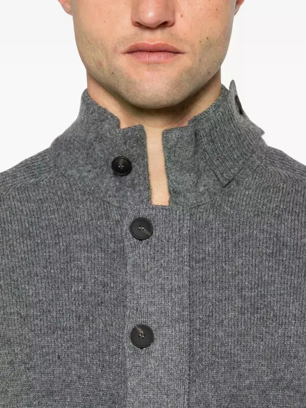GRAN SASSO Button-up High-neck Cardigan
