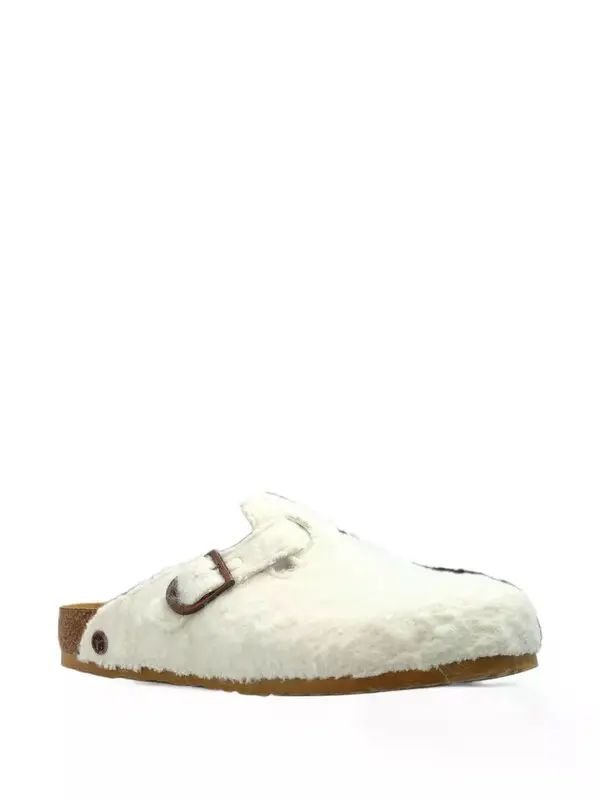 BIRKENSTOCK Boston Wooly Moon Brushed-effect Slides