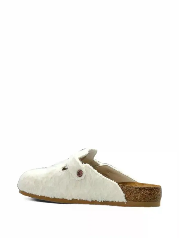 BIRKENSTOCK Boston Wooly Moon Brushed-effect Slides