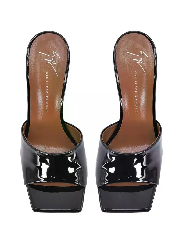 GIUSEPPE ZANOTTI Solhene Square-toe Flared-heel Sandals