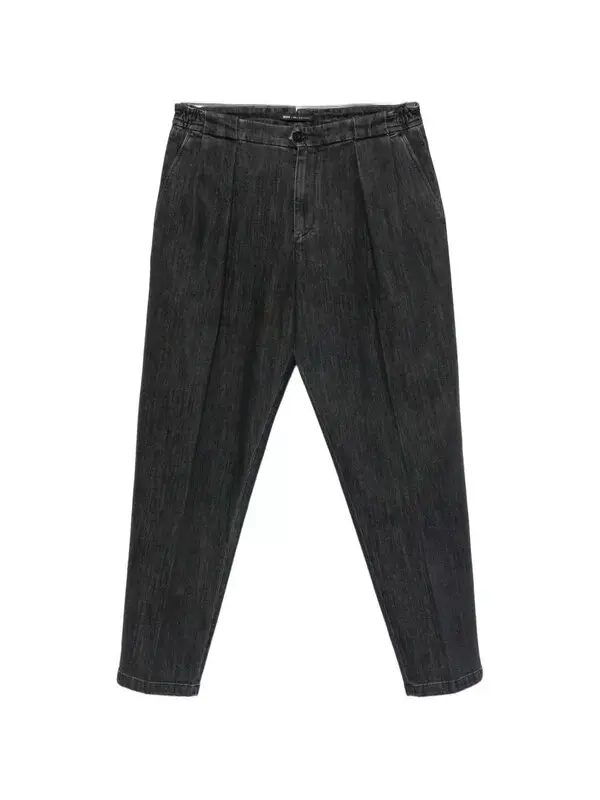 BRIGLIA 1949 Pleated Tapered Trousers - Black