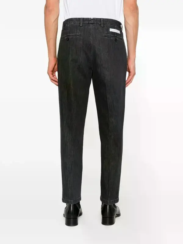 BRIGLIA 1949 Pleated Tapered Trousers - Black