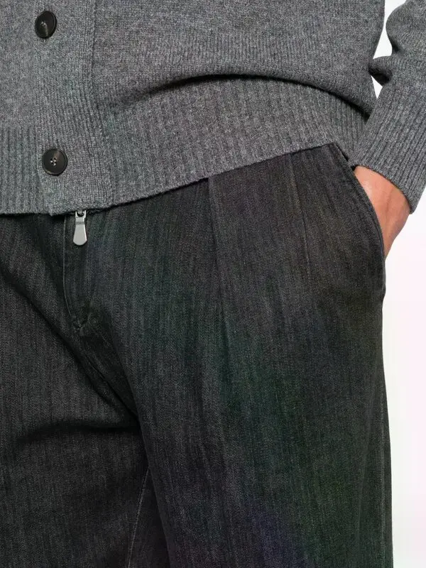 BRIGLIA 1949 Pleated Tapered Trousers - Black
