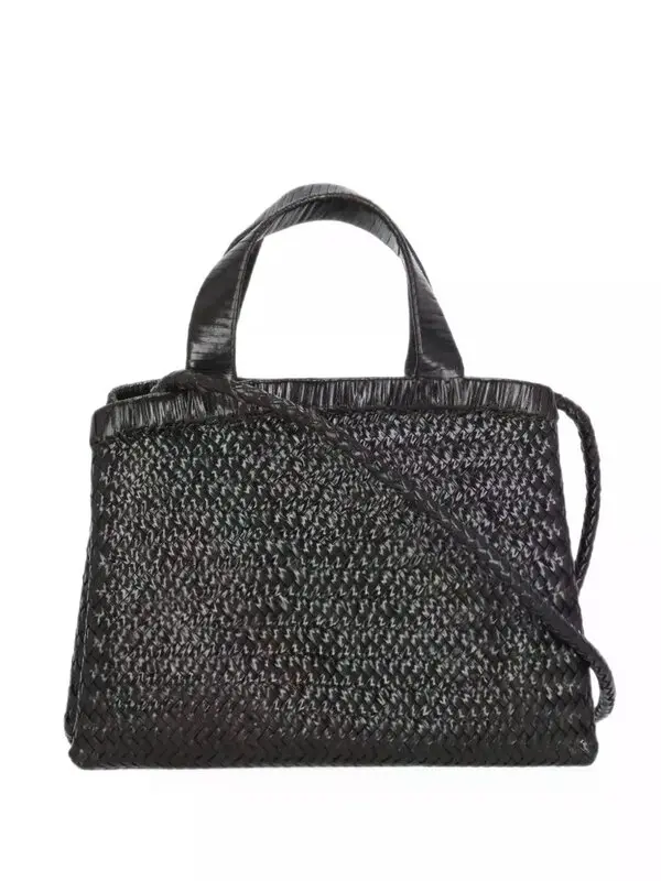 BULLY Braided Leather Shoulder Bag - Brown