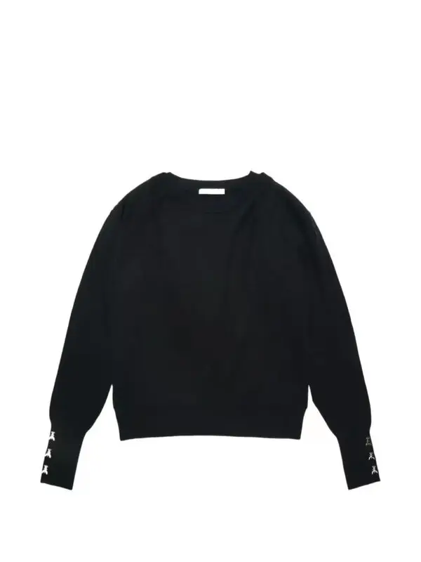 Patrizia Pepe Layered-effect Fly-embroidered Sweater
