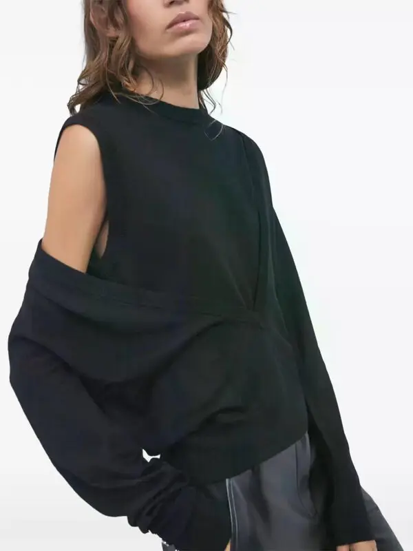 Patrizia Pepe Layered-effect Fly-embroidered Sweater