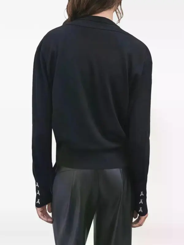 Patrizia Pepe Layered-effect Fly-embroidered Sweater