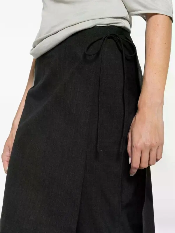 ST. AGNI Wool Sarong Pants Dark Graphite