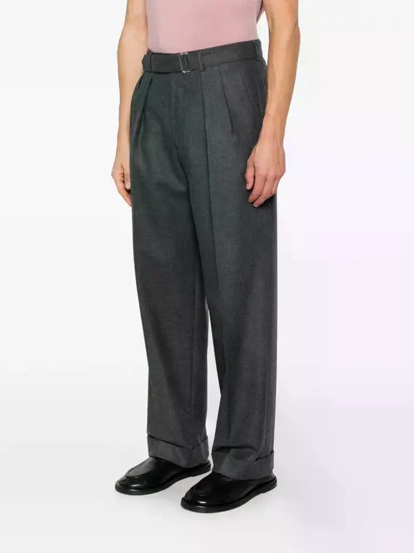 Officine Générale Nash Pleated Belted Trousers