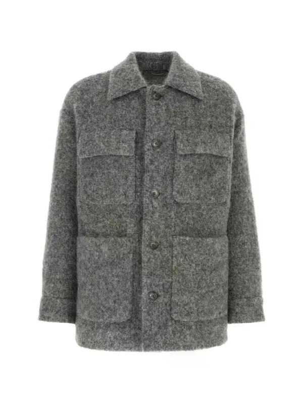 Dolce & Gabbana Brushed-finish Shirt Jacket - Grey