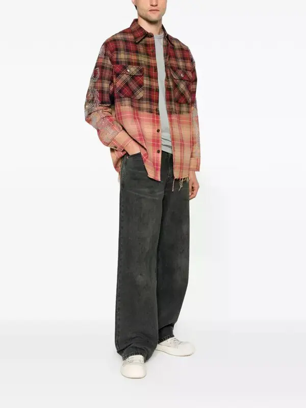ERCOLE STUDIO Stud-embellished Dip-dye Shirt