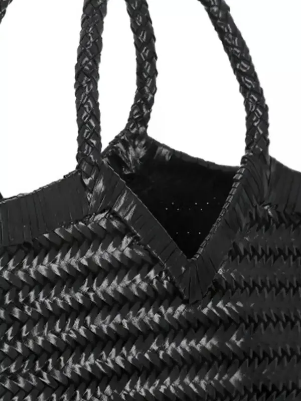VIPERA Monet Braided Leather Tote Bag