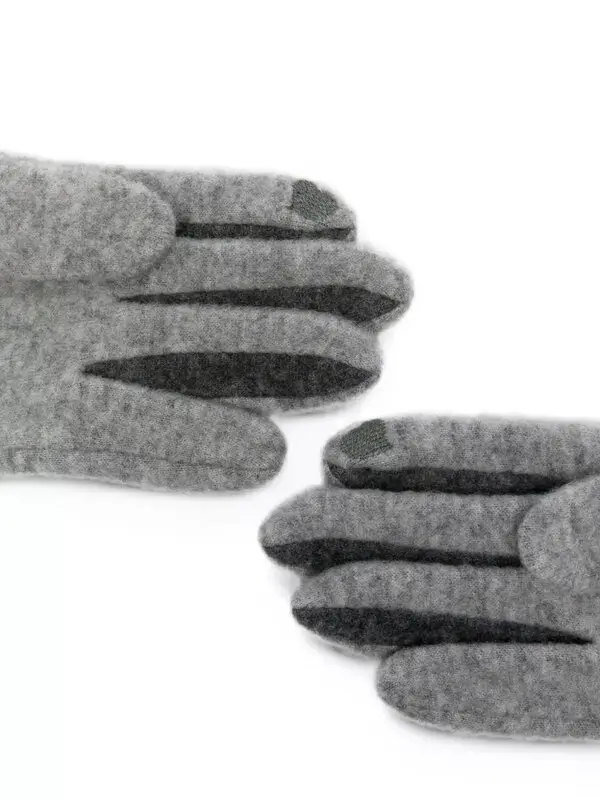 L'APERO Leather-trim Cashmere Gloves