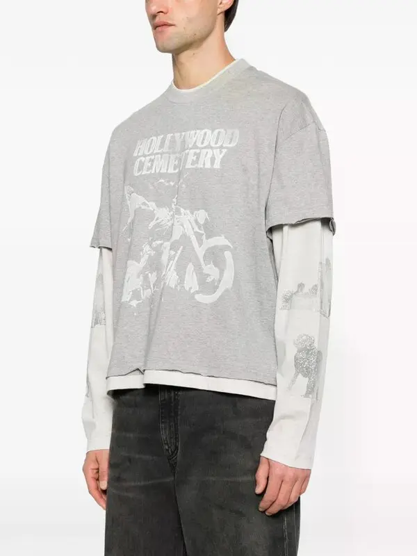 ERCOLE STUDIO Graphic-print Layered T-shirt