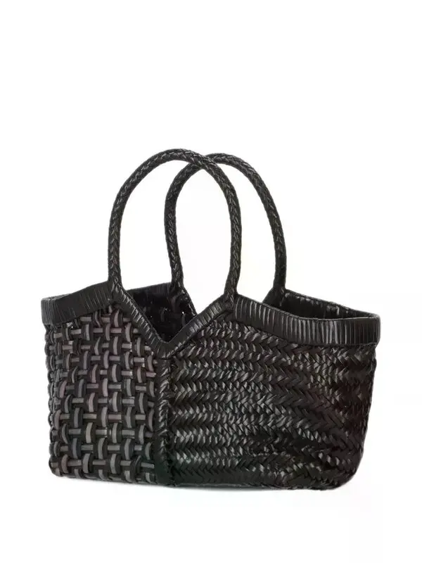VIPERA Monet Braided Leather Tote Bag - Brown