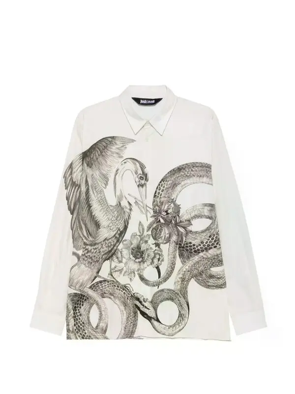Just Cavalli Animal-print Long-sleeve Shirt