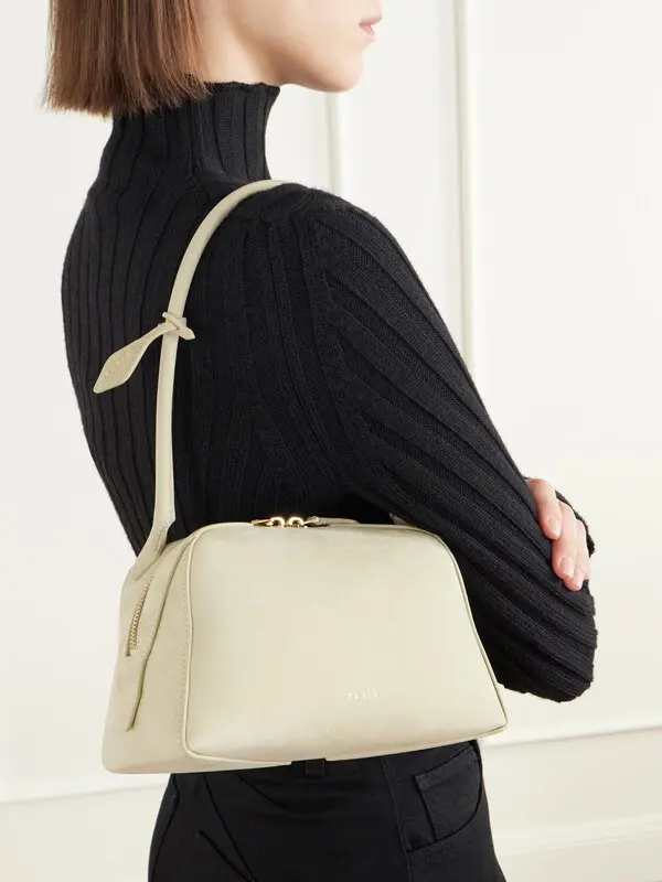 Alaïa Le Bouledogue Mini Nubuck Shoulder Bag - Neutrals
