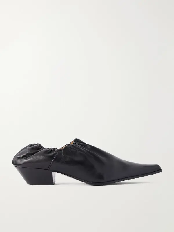 Our Legacy Ranch Envelope Gathered Leather Pumps