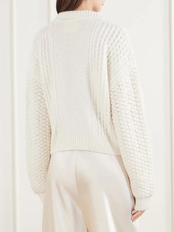 LISA YANG Becs Cable-knit Cashmere Cardigan