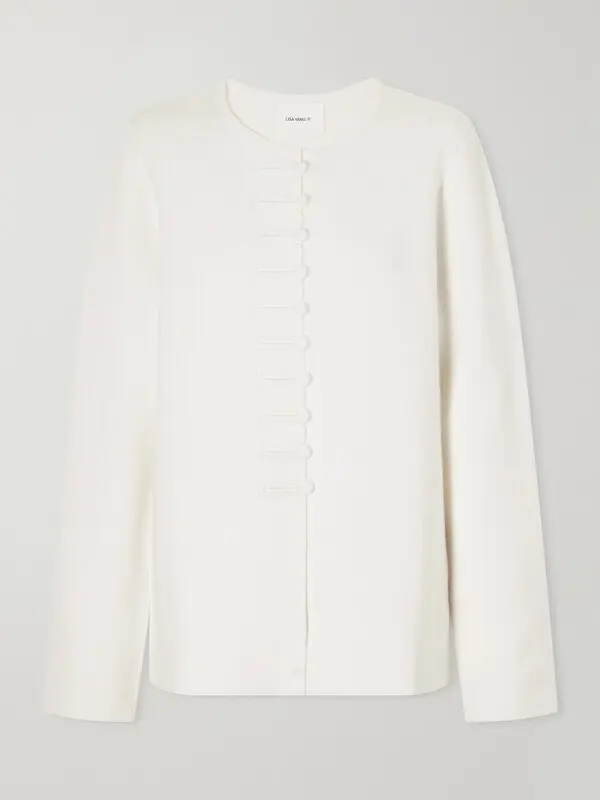 LISA YANG Han Fu Cashmere Knitted Jacket - Neutrals