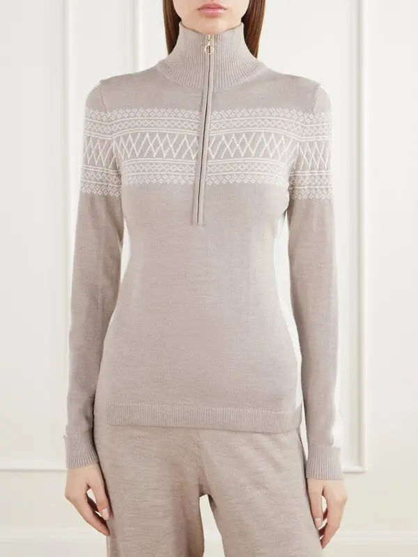 WE NORWEGIANS Merino Wool Half-zip Sweater