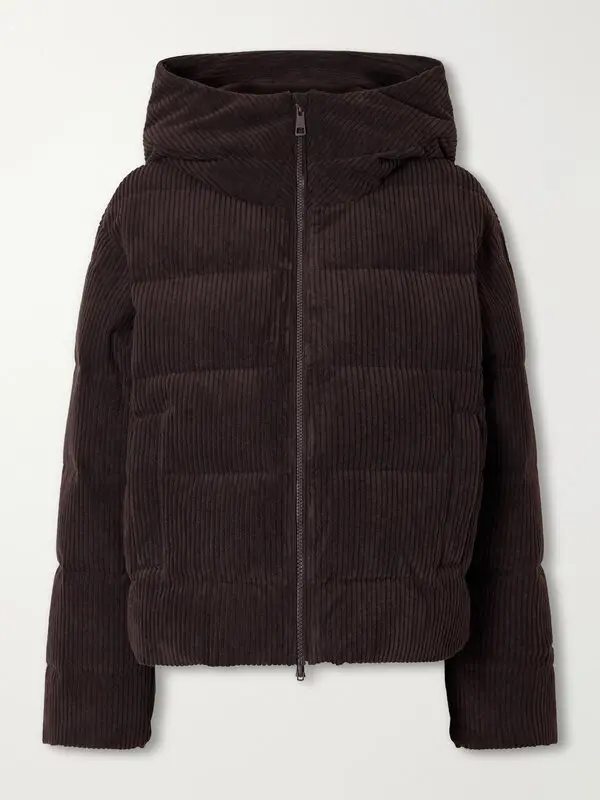 WE NORWEGIANS Britt Hooded Quilted Corduroy Padded Ski Jacket