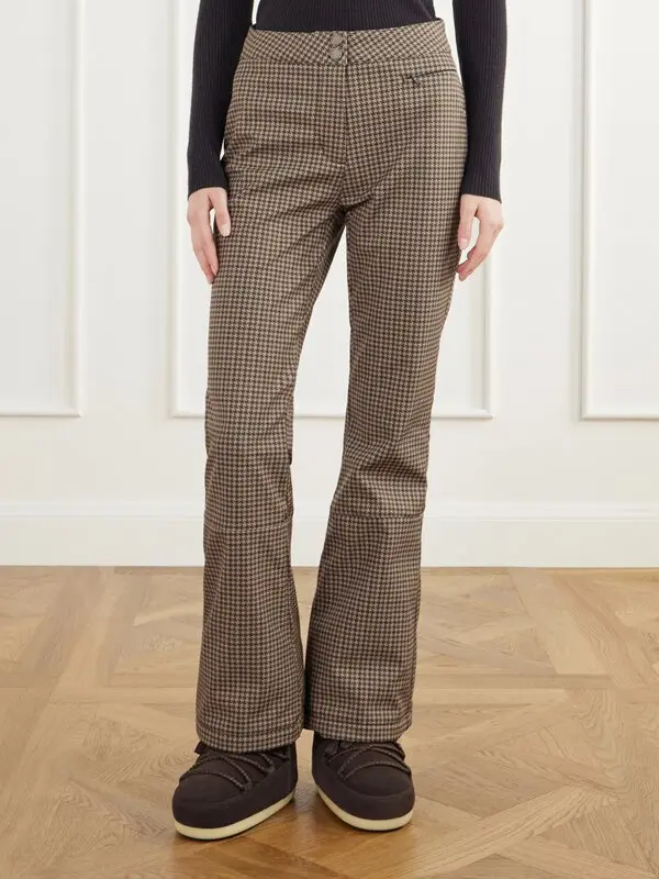WE NORWEGIANS Glenshee Houndstooth Stretch-shell Flared Ski Pants