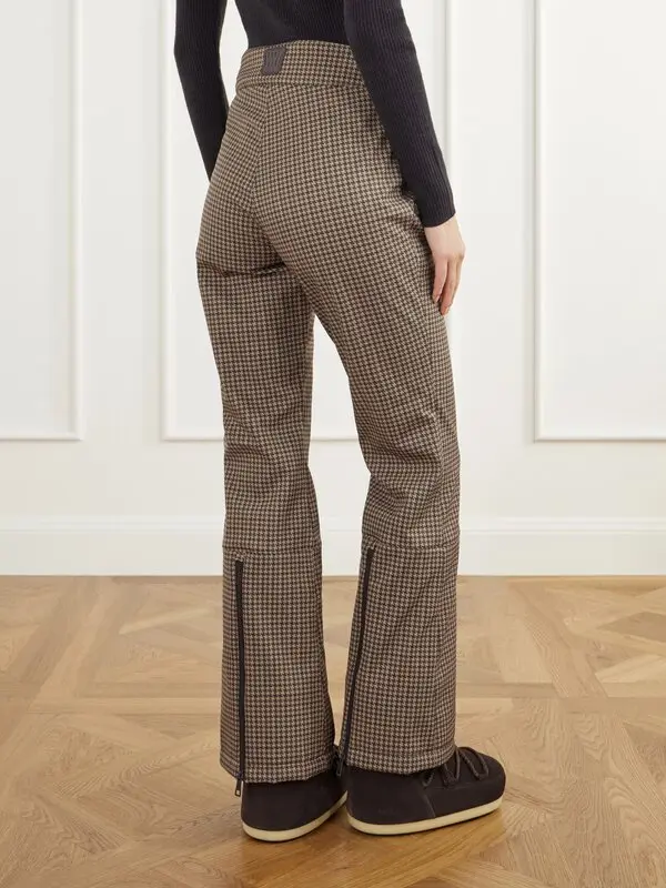 WE NORWEGIANS Glenshee Houndstooth Stretch-shell Flared Ski Pants