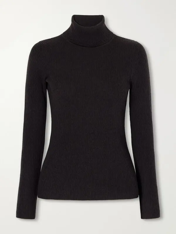 WE NORWEGIANS Geilo Ribbed Merino Wool Turtleneck Sweater