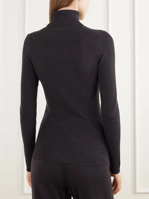 WE NORWEGIANS Geilo Ribbed Merino Wool Turtleneck Sweater
