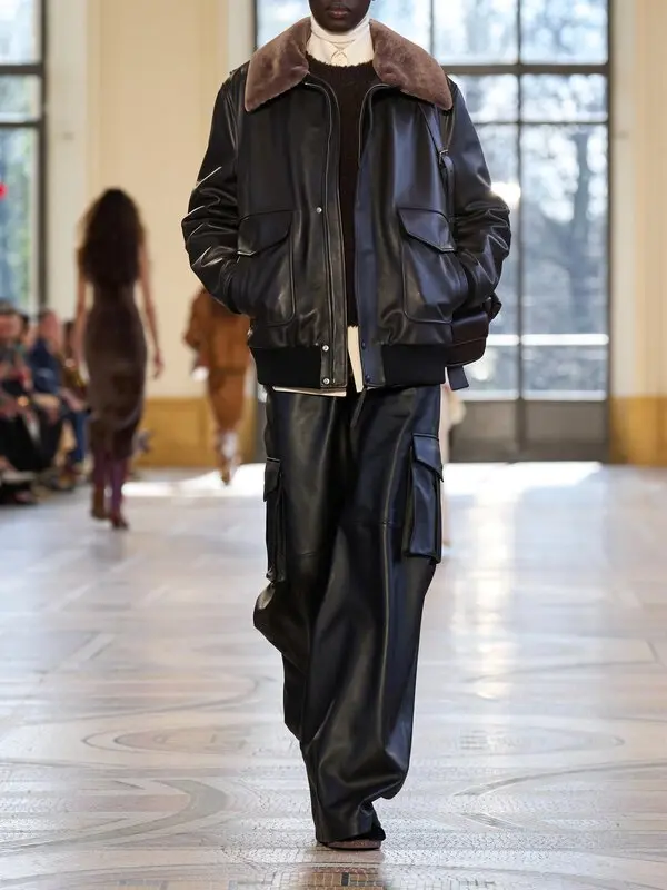 Gabriela Hearst Grant Shearling-trimmed Leather Bomber Jacket