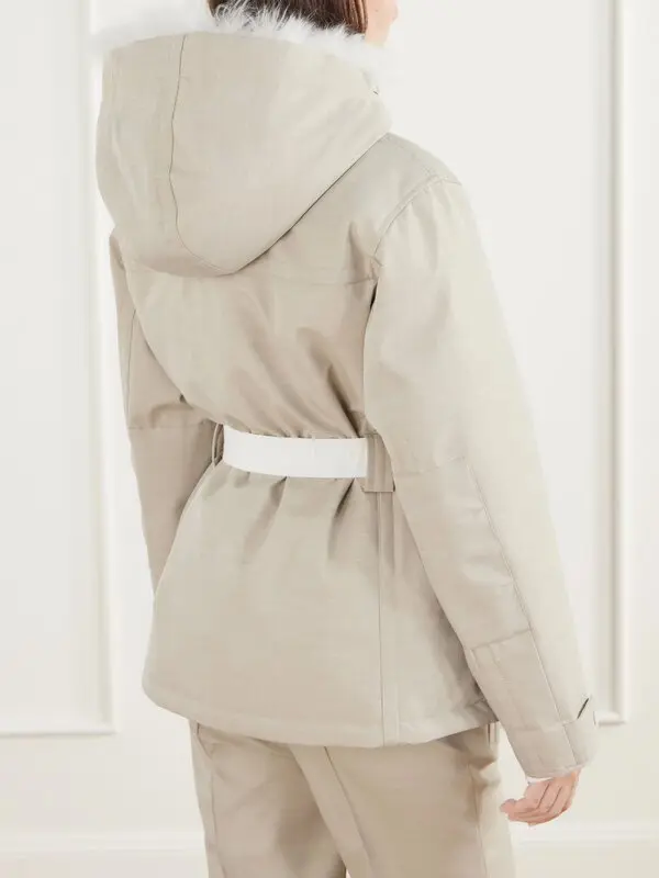 YVES SALOMON Shearling-trimmed Twill Down Ski Jacket