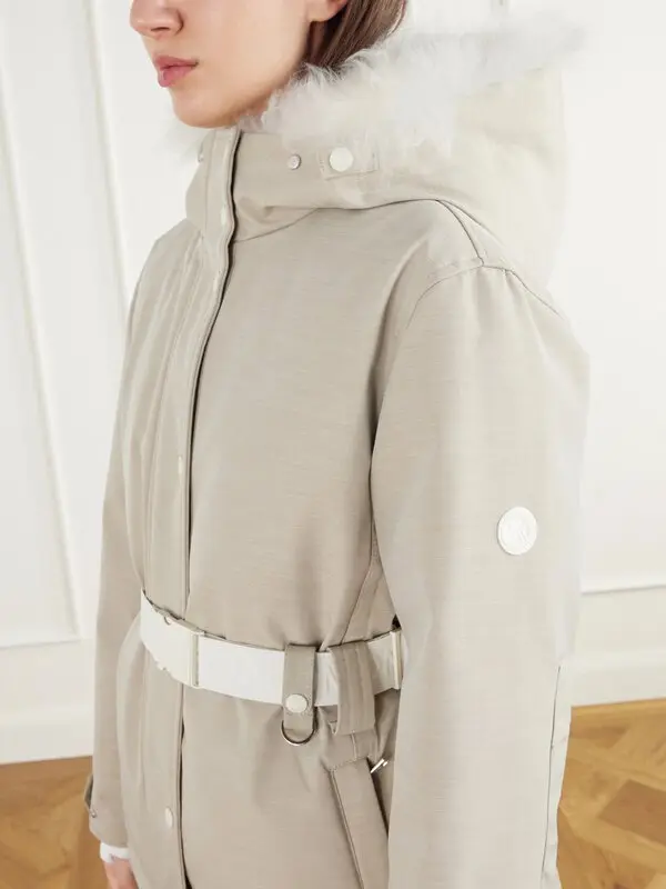YVES SALOMON Shearling-trimmed Twill Down Ski Jacket