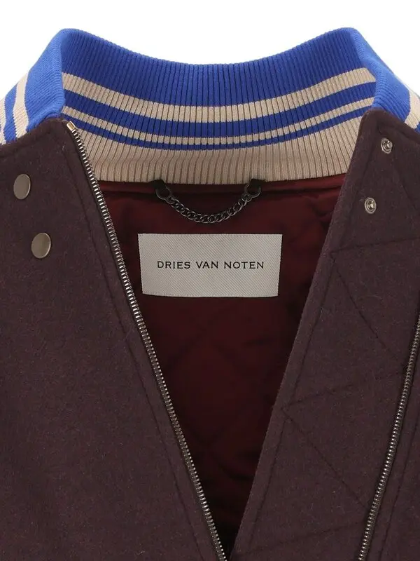 Dries Van Noten Valdi Wool-blend Bomber Jacket