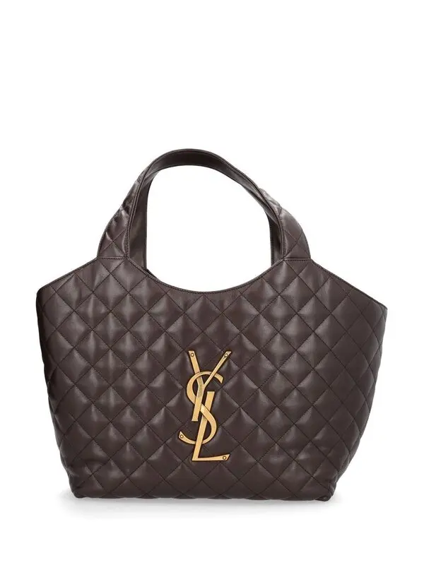 Saint Laurent Medium Icare Bag In Quilted Nappa Leather - Brown