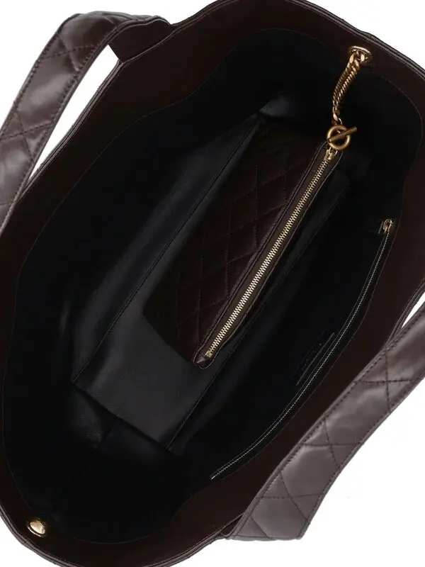Saint Laurent Medium Icare Bag In Quilted Nappa Leather - Brown