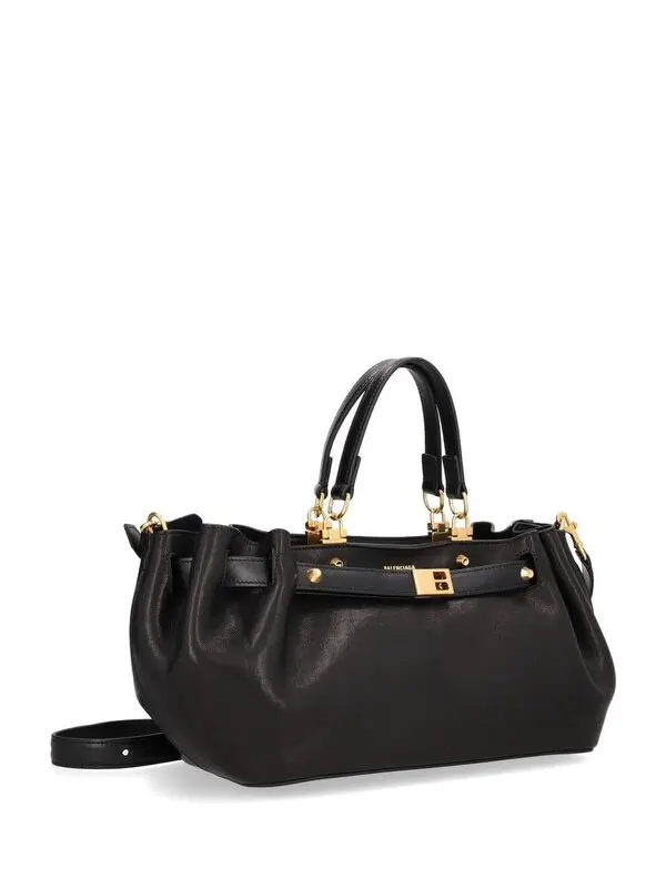Balenciaga Small Fan Carryall Handbag - Black