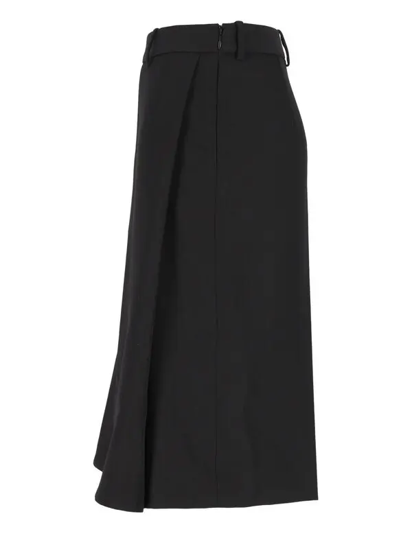 Balenciaga Folded Midi Twill Skirt