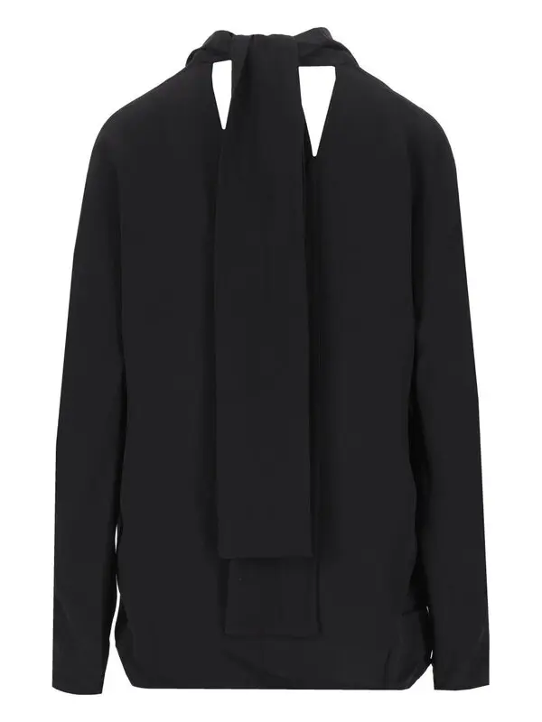 TOTEME Cowl Neck Blouse - Black