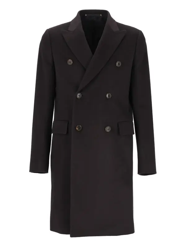 Paul Smith Double-breasted Wool And Cashmere Coat - Blue