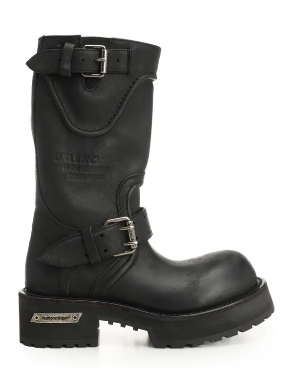 Balenciaga Venom Leather Boots - Black