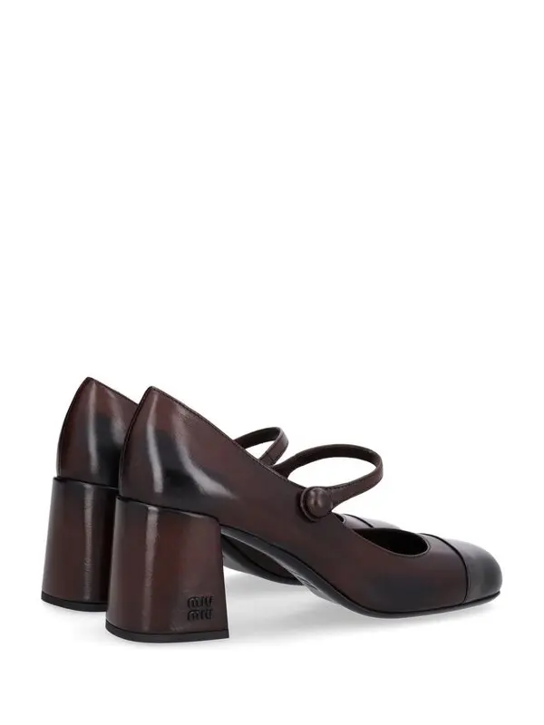 Miu Miu Waxed Leather Pumps