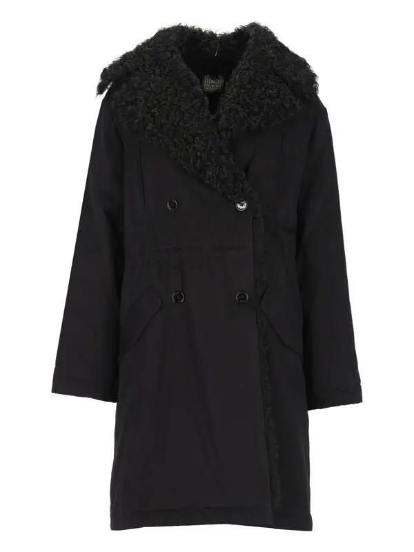 TOTEME Parka With Shearling Collar - Black