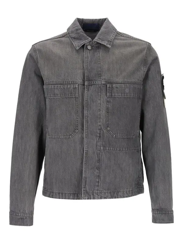 Stone Island Biker Jacket - Gray